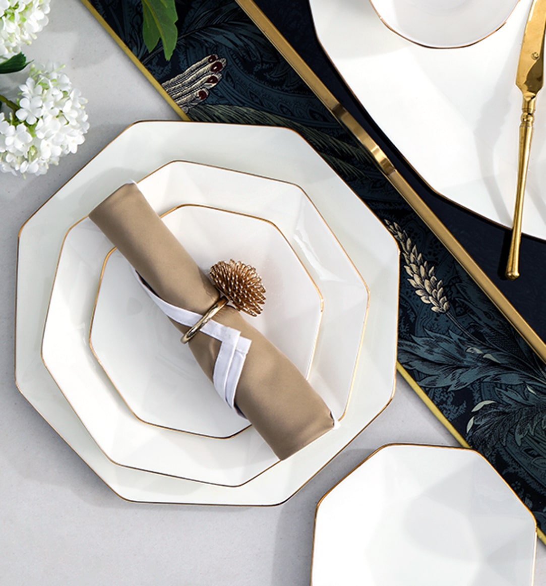 Octagon Classic 41 Piece Dinner Set | Fine Bone China - Plateplus.au ...