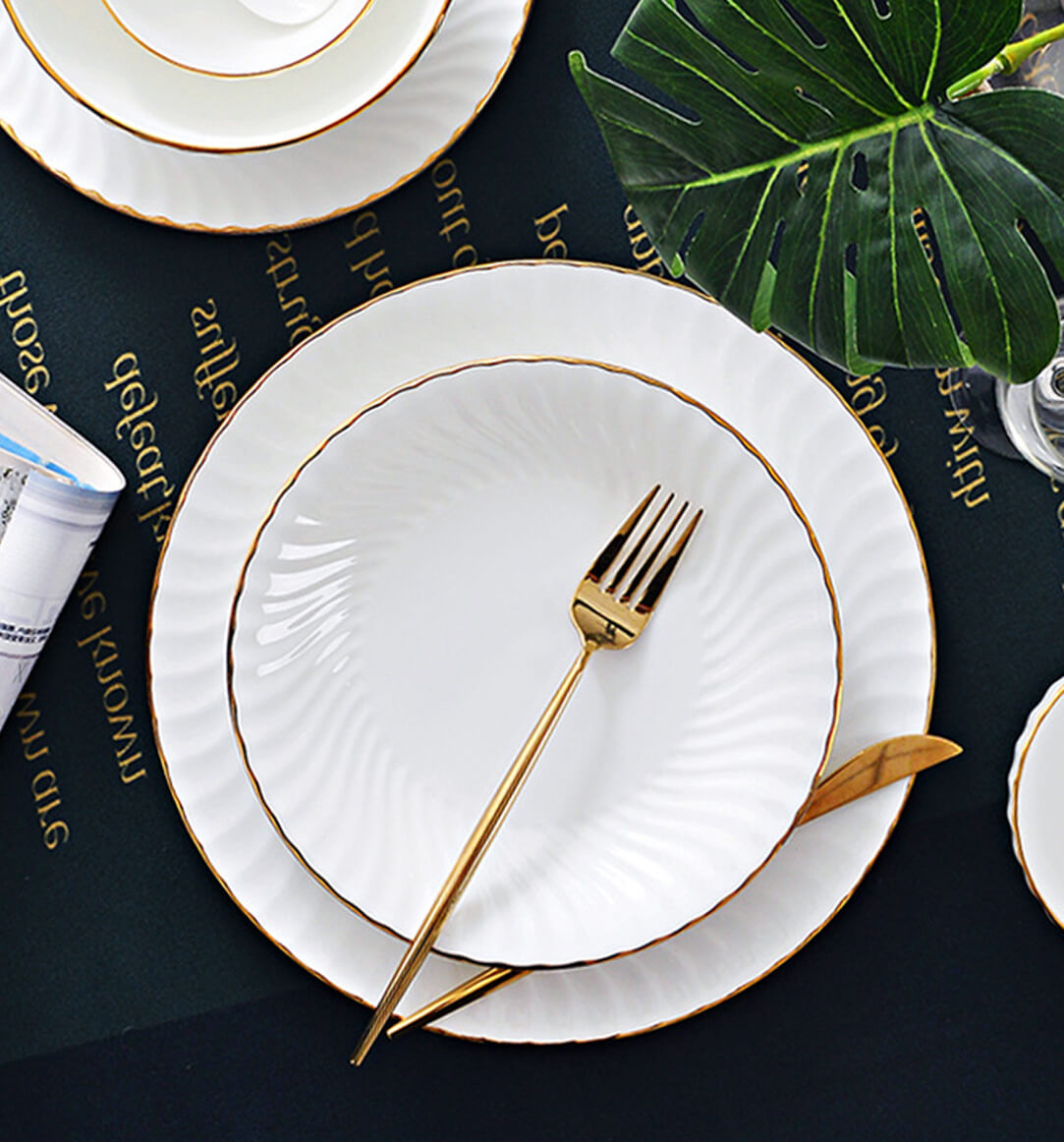 River Run Dinner Plates Set 25cm | Fine Bone China - Plateplus Au ...